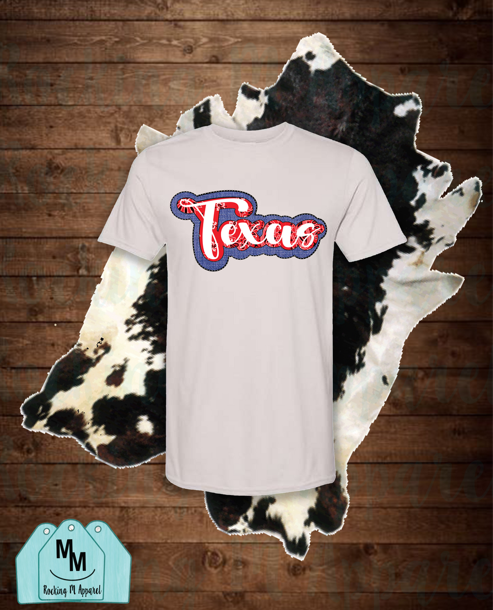 Texas Faux Applique (Pre Order By April 15th) – Rocking M Apparel LLC